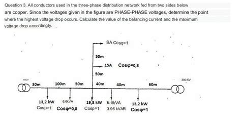 Solved Question 3 All Conductors Used In The Three Phase