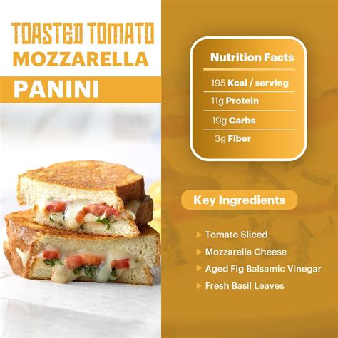 Toasted Tomato Mozzarella Panini Welfore Flavors