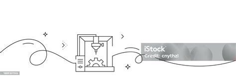 3d 프린터 아이콘의 연속 선 그리기입니다 손으로 그린 상징 벡터 일러스트 레이 션 0명에 대한 스톡 벡터 아트 및 기타 이미지 0명 3차원 인쇄 3차원 형태