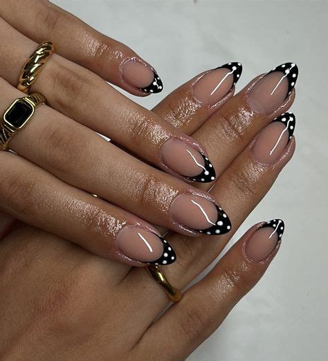 French Nails With Polka Dots