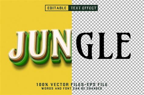 Junggle 3d Text Editable Text Effect Layer Styles Including Jungle