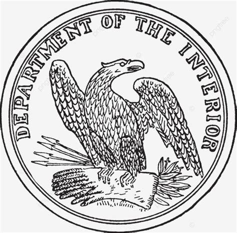 The United States Department Of The Interiors Official Seal Vector