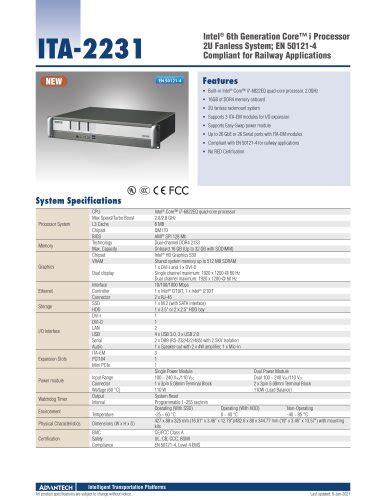 Ita 2231 Advantech Pdf Catalogs Technical Documentation Brochure
