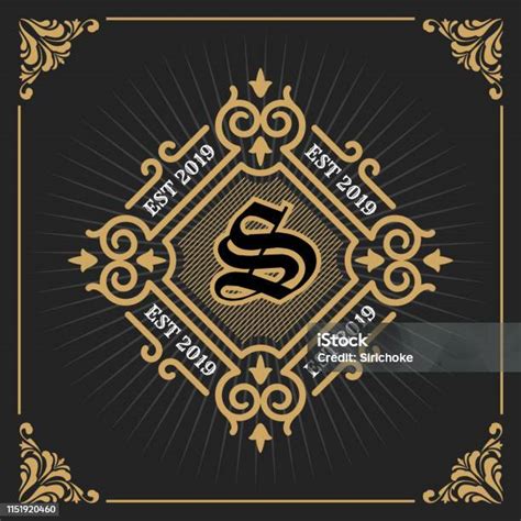 레이블 프레임 제품 태그에 대 한 빈티지 럭셔리 배너 템플릿 디자인입니다 레트로 엠 블 럼 디자인 벡터 일러스트 0명에 대한