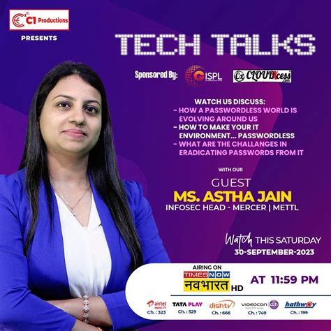 join me for a tech talk show on passwordless astha jain posted on the topic linkedin
