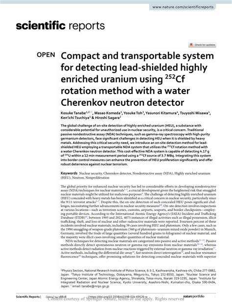 Pdf Compact And Transportable System For Detecting Lead Shielded Highly Enriched Uranium Using