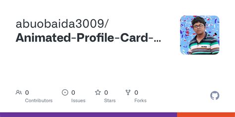 github abuobaida3009 animated profile card ui design using html css