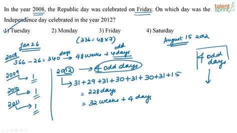 Calendar Advanced Example 2 Quantitative Aptitude Talentsprint Aptitude Prep Youtube