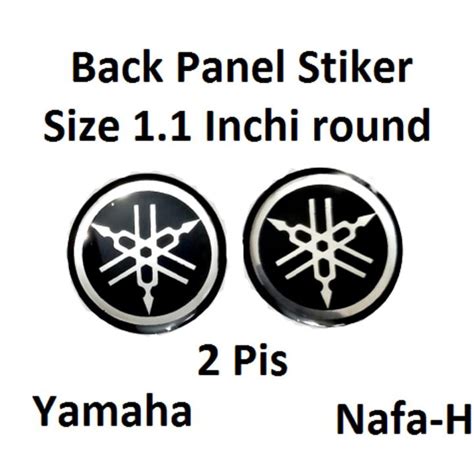 Motorcycle Yamaha Logo Sticker For Back Panel Silver Colol 2 Pis Daraz Com Bd