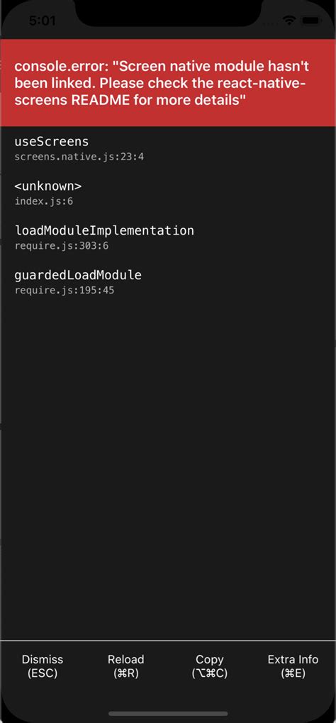 IOS RN V Screen Native Module Hasn T Been Linked Issue Software Mansion React