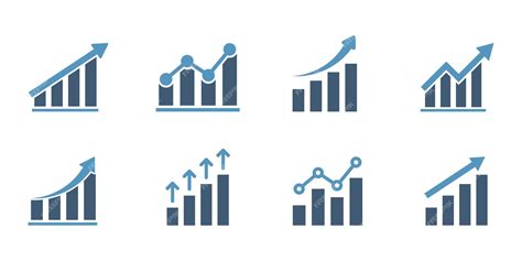 Premium Vector Set Of Growth Graph Vector Icons Business Chart