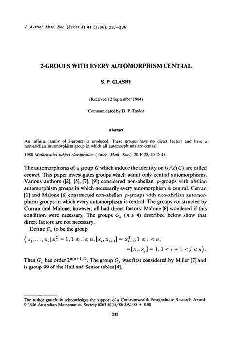 PDF Groups With Every Automorphism Central