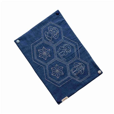 Japanese Sashiko Table Runner Kit Beginner Sashiko Place Mat Etsy