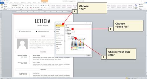 GResume FAQ How To Change Fill Shape Color