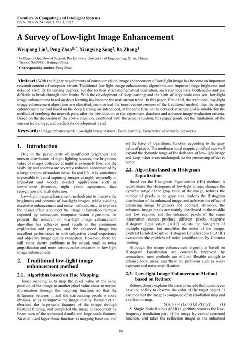 Pdf A Survey Of Low Light Image Enhancement