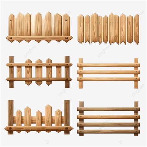 나무 울타리 세트 나무 울타리 세트 목재 Png 일러스트 및 이미지 에 대한 무료 다운로드 Pngtree