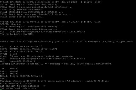 Arria 10 Booting U Boot From SD Card Does Not Configure FPGA Boot RocketBoards Forum