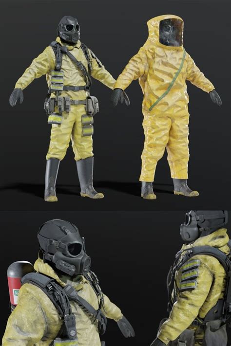 Hazmat Nbc Suit 3d Model Character Design Animation Character Design