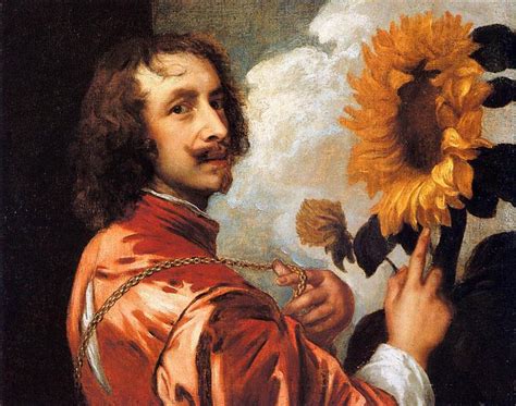 Self Portrait With A Sunflower 1632 Anthony Van Dyck