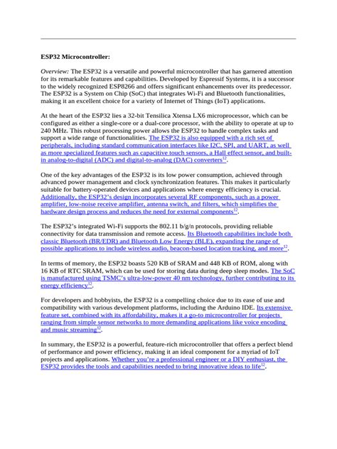 Esp32 Microcontroller Pdf Electric Motor Electromagnetic Induction