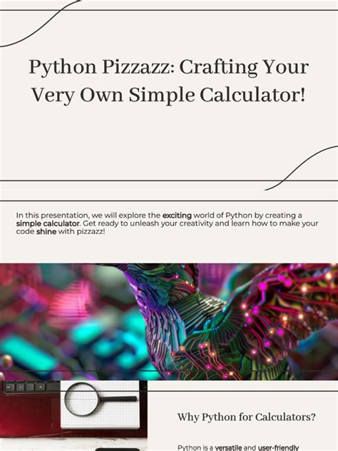 Slidesgo Python Pizzazz Crafting Your Very Own Simple Calculator