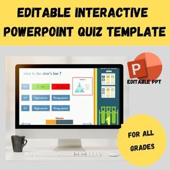 Digital Resource Editable Interactive PowerPoint Quiz Template By AnASTEAM