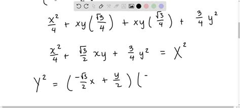 solved the conic sections whose equations are given in the x y plane