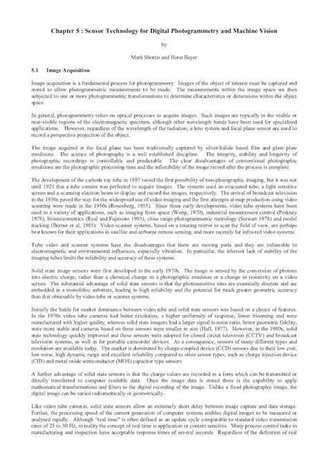 Pdf Close Range Photogrammetry And Machine Visionclose Docs