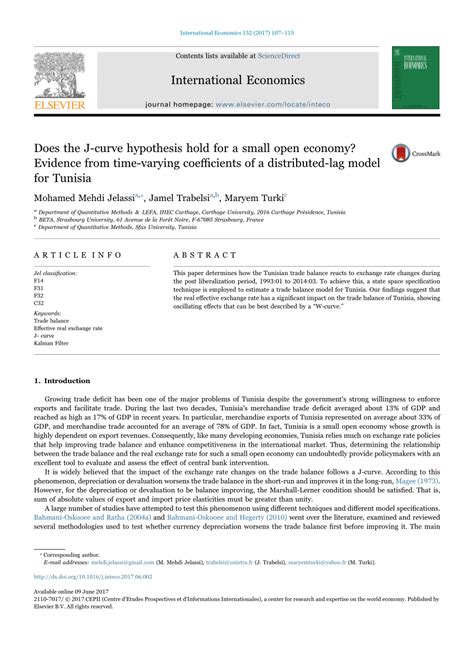 Pdf Does The J Curve Hypothesis Hold For A Small Open Economy Evidence From Time Varying Pdf Does The J Curve Hypothesis Hold For A Small Open Economy Evidence From Time Varying