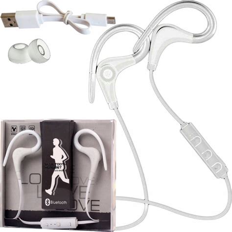 Hardloop Oortjes Bluetooth Oortjes Wit Oplaadbaar Perfect Voor Tijdens Het Bol Com