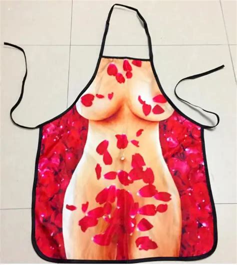 Freeshipping 2019 Funny Novelty Women Sexy Kitchen Apron Cooking Bbq