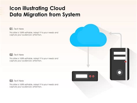 Icon Illustrating Cloud Data Migration From System Presentation Graphics Presentation