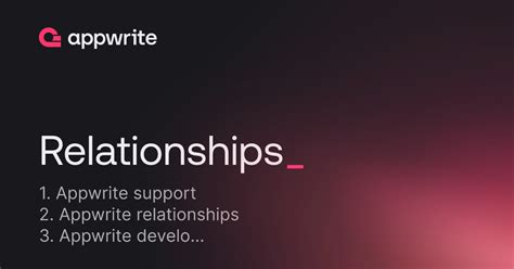 Relationships Threads Appwrite