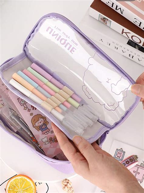 حافظة أقلام صور رسوم كارتون قطعة واحدة شي إن