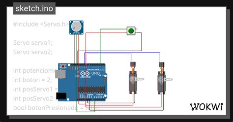 Practica Servo Con Boton Wokwi Esp32 Stm32 Arduino Simulator