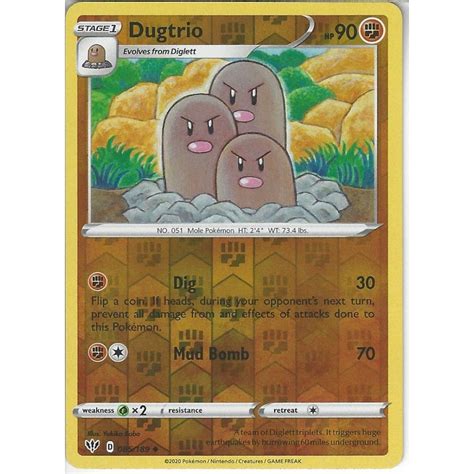 Dugtrio Pokemon Card