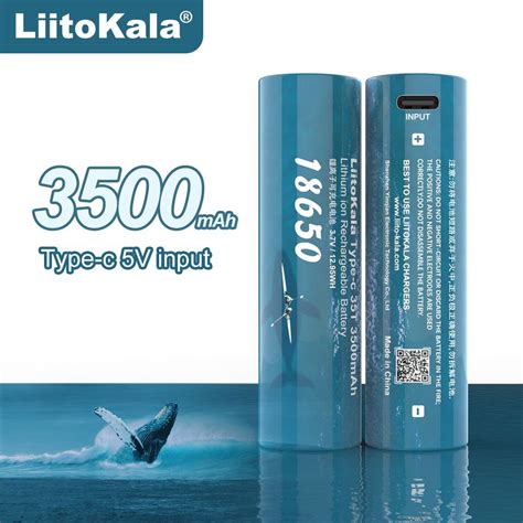 LiitoKala Аккумуляторная батарейка 18650, 3,7 В, 3500 мАч, 2 шт ...