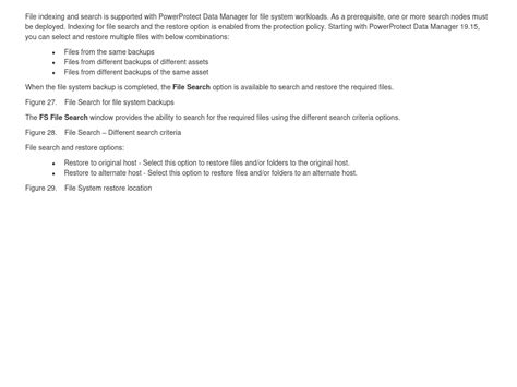 search support for file system workloads dell powerprotect data