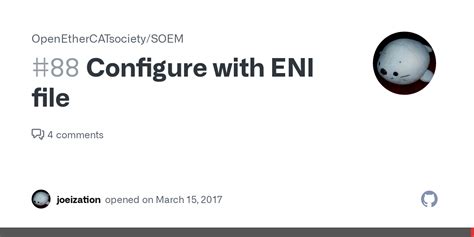 Configure With ENI File Issue 88 OpenEtherCATsociety SOEM GitHub