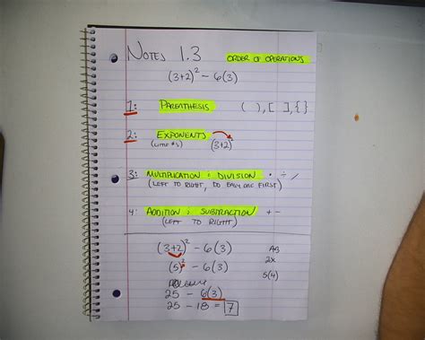 Mr Brzenskis Math Class Pre Algebra Notes 1 3 Homework 9 10