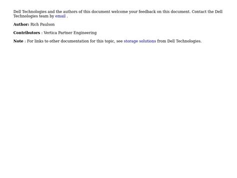 We Value Your Feedback Scale Quickly And Efficiently With Dell Powerscale Onefs And Vertica