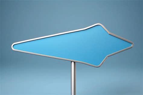 Premium Photo Empty Pointer On Blue Background 3d Render