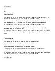 Assignment 2 Part B S123 Template Pdf Information Name UPI Question