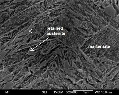 Fe Sem Microstructure Of The Tool Sample Quenched And Tempered From ϑa Download
