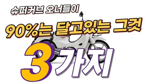 이거 없는 슈퍼 커브 본 적 있습니까 Youtube