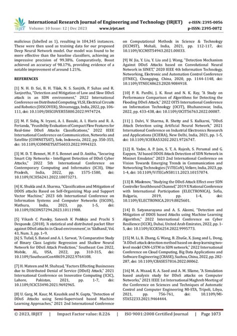 Cybersecurity Threat Detection Of Anomaly Based Ddos Attack Using