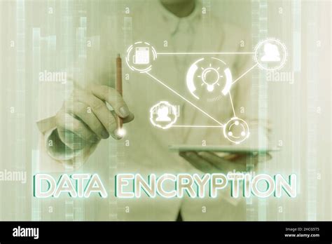 Writing Displaying Text Data Encryption Conceptual Photo Symmetrickey