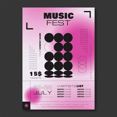 그라디언트 이벤트 포스터 디자인 무료 벡터