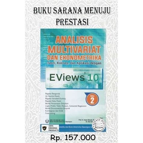 Promo Buku Analisis Multivariat Dan Ekonomi Teori Konsep Aplikasi Eviews 10 Diskon 23 Di Seller