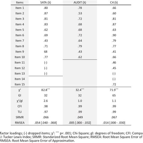 Confirmatory Factor Analysis With Dwls Estimation Of The Measures Of